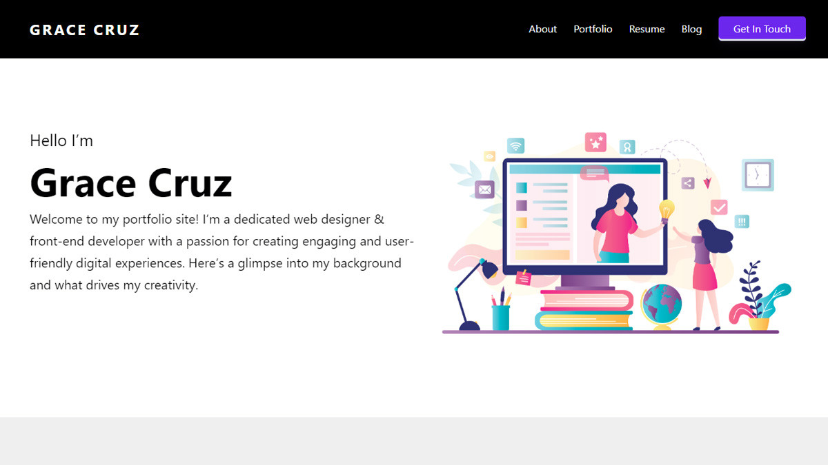 Grace Cruz - Web and Design Portfolio Site